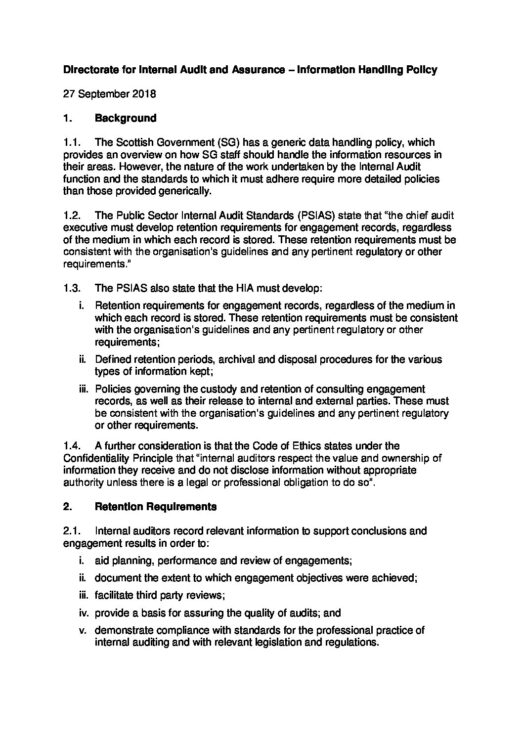 SGDIAA – Information Handling Policy | Scottish Fiscal Commission